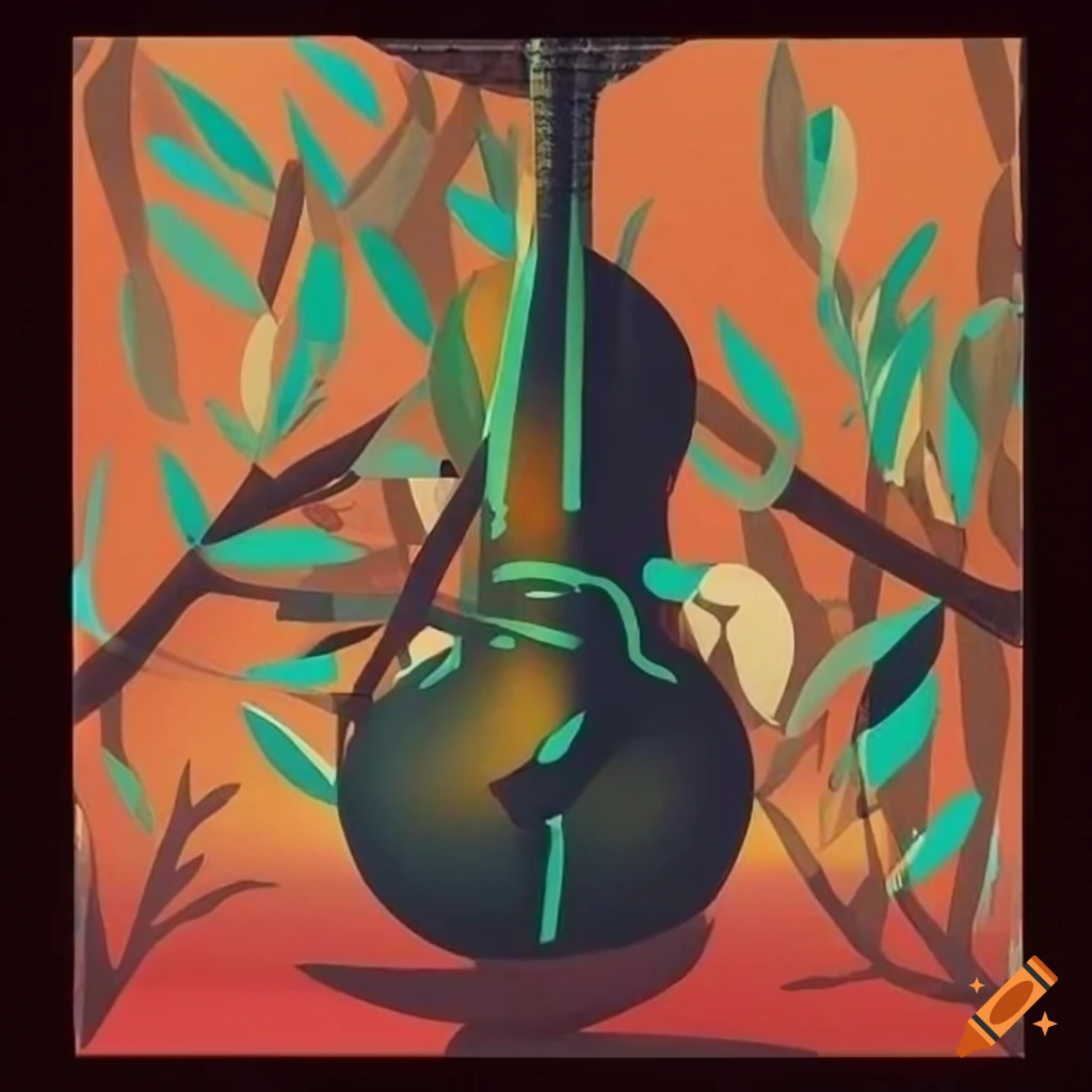 Grid album cover with olive tree theme on Craiyon