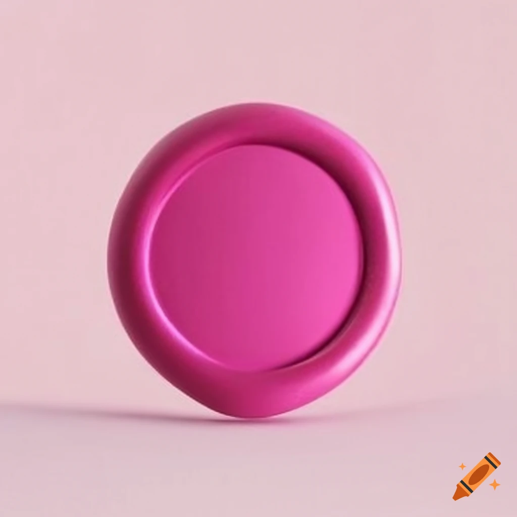 Pink diamond-shaped wax seal drawing on Craiyon