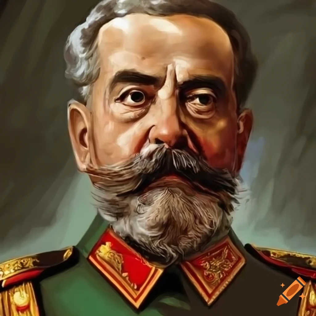 Portrait of an influential dictator on Craiyon