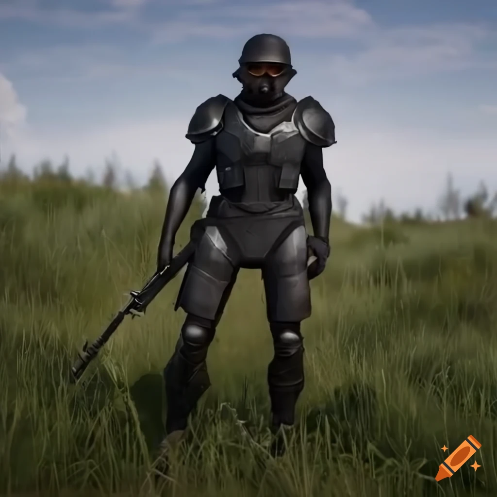 Digital art of a pale-skinned elf soldier with red hair and red eyes on ...