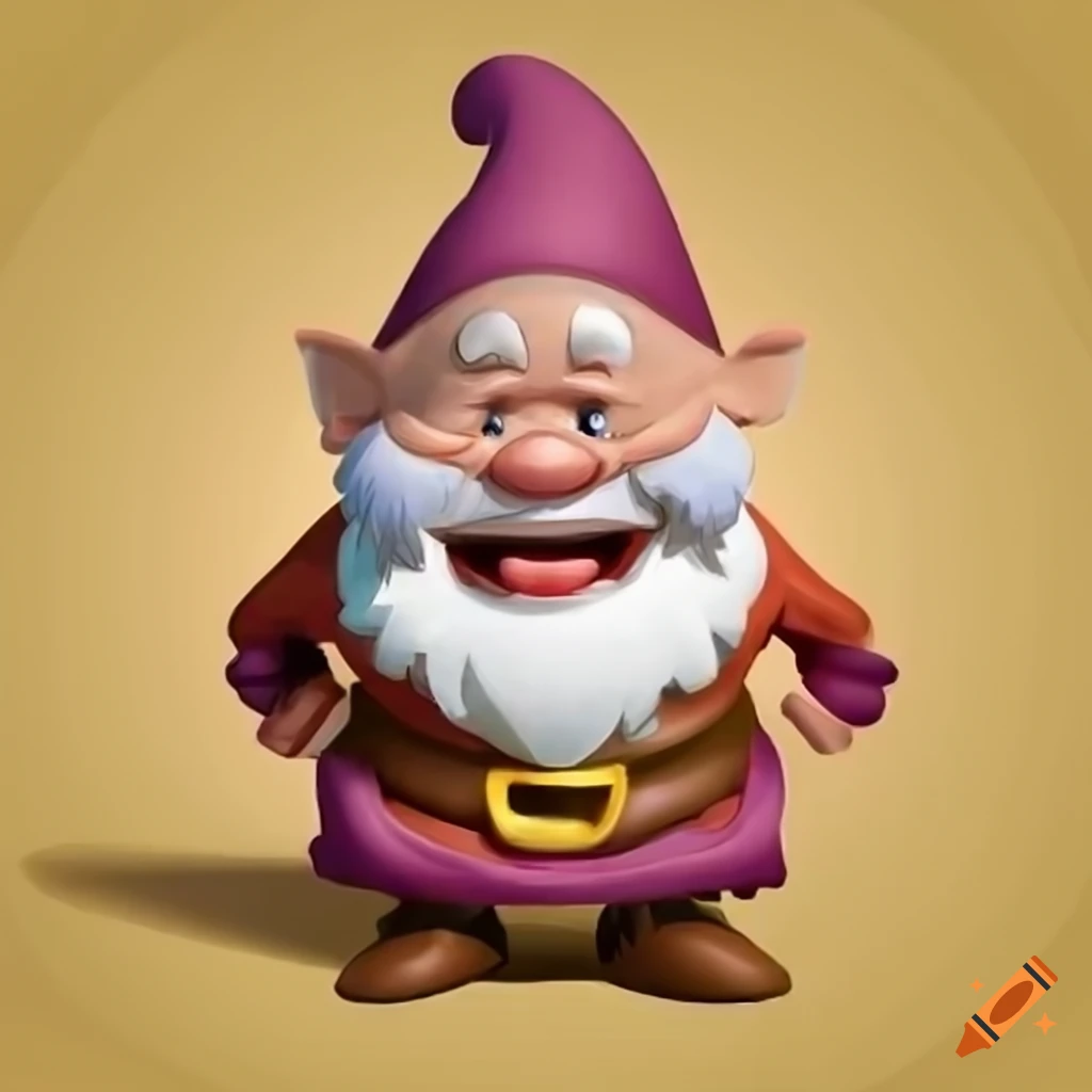 Cartoon laughing dwarf on Craiyon