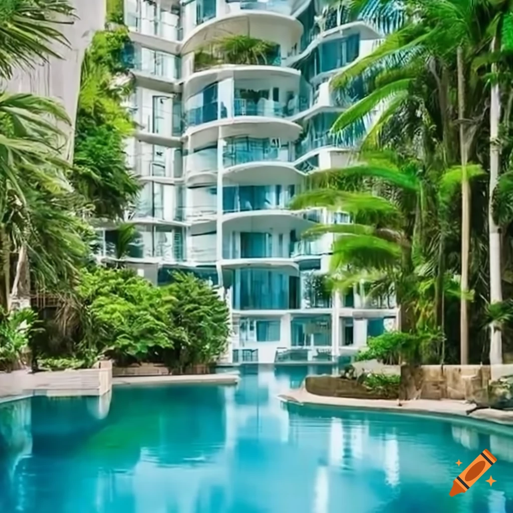 Luxury condo with pool and rock jungles
