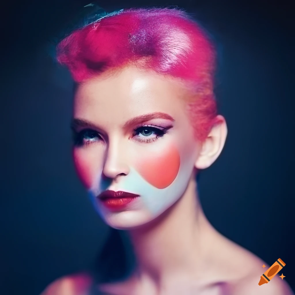 Vibrant fashion photoshoot inspired by Thierry Mugler on Craiyon