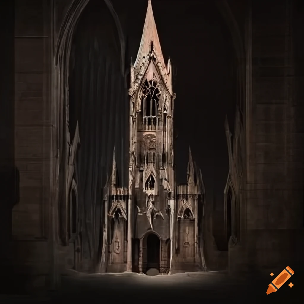 Gothic tower on Craiyon