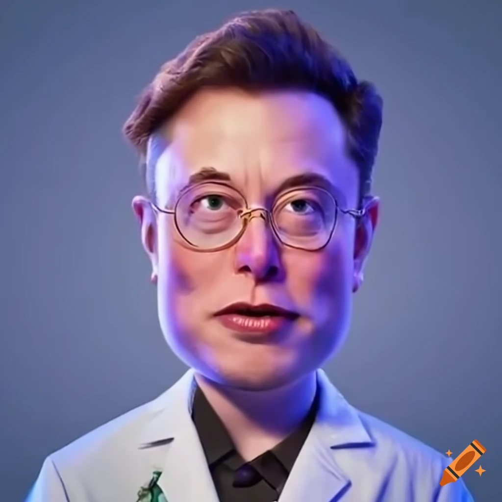 Elon Musk as a mad scientist in a Pixar film on Craiyon