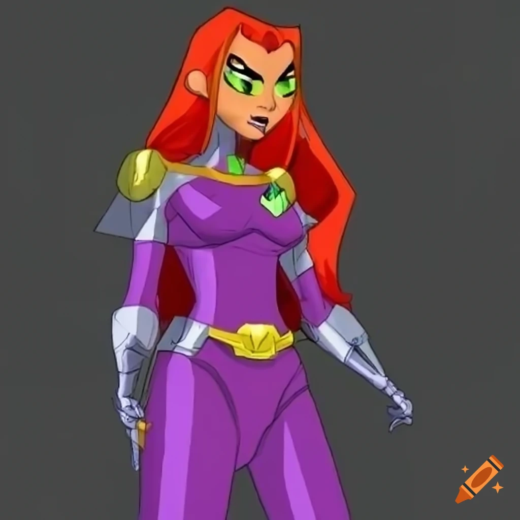 3d image of dc starfire in rpg style