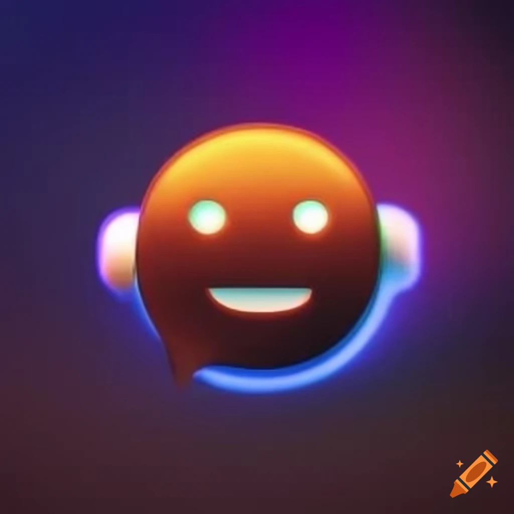 Logo of an AI chatbot with a smiley face on Craiyon