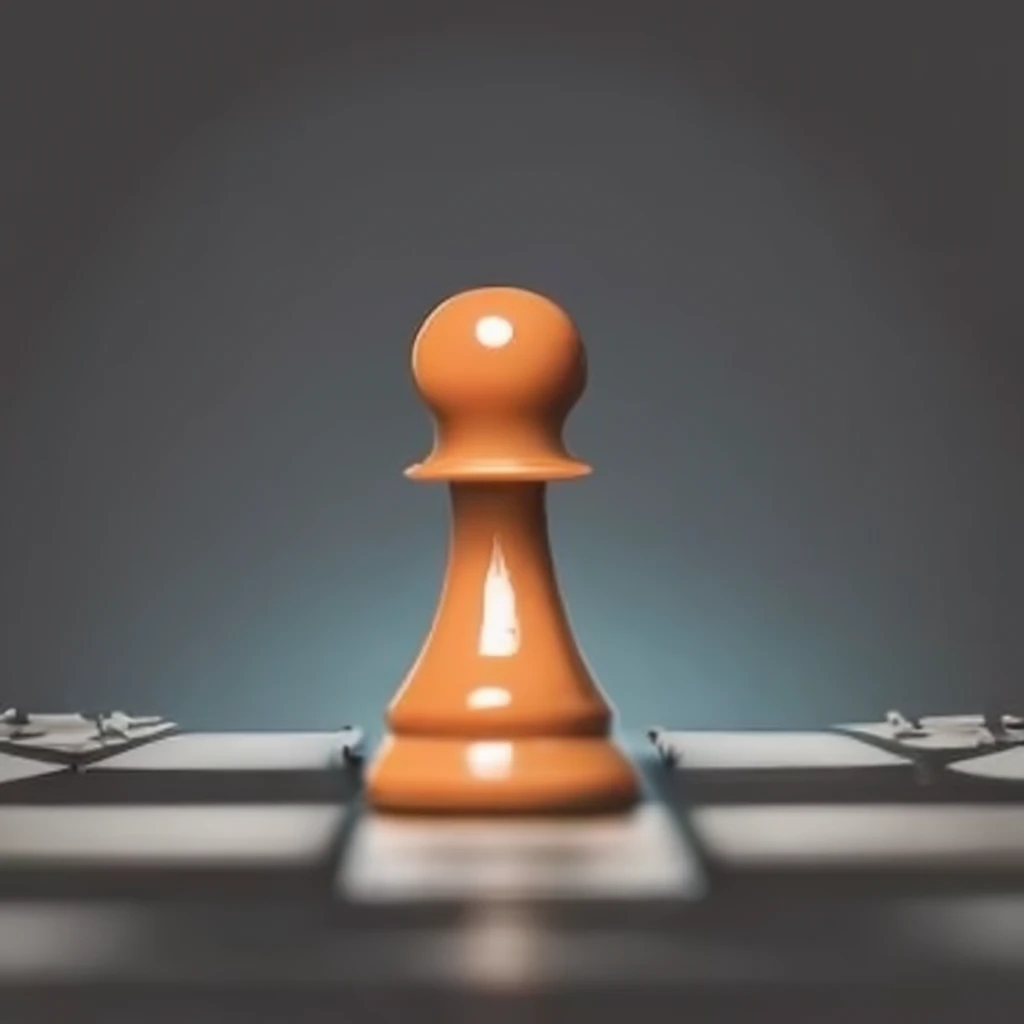Chess pawn being moved on a chess board on Craiyon