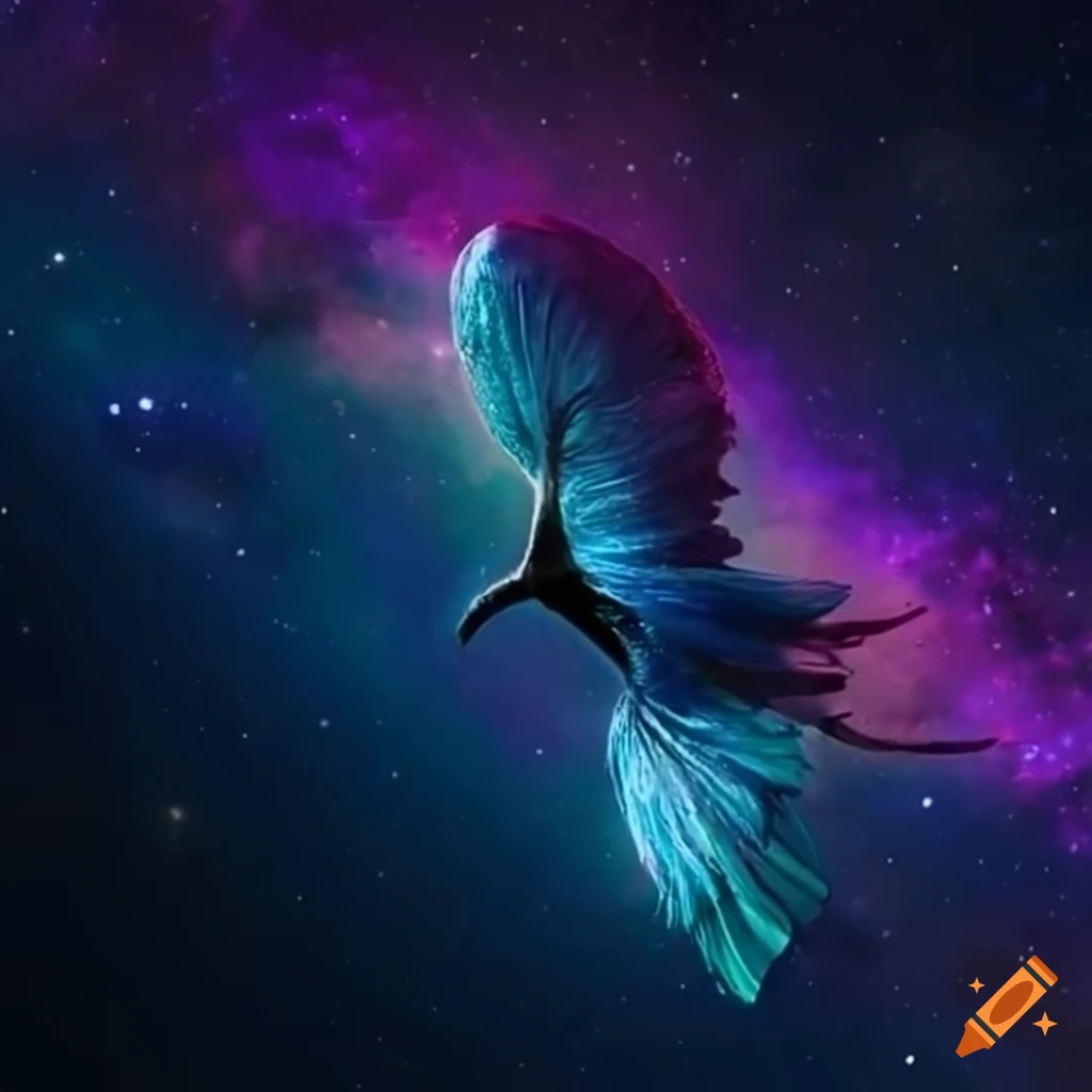 Flying fairies and fantasy creatures in the nocturnal sky on Craiyon