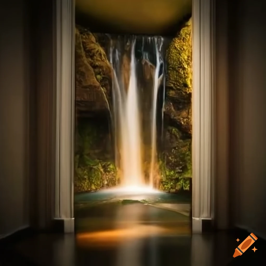 Cascade inside a home on Craiyon