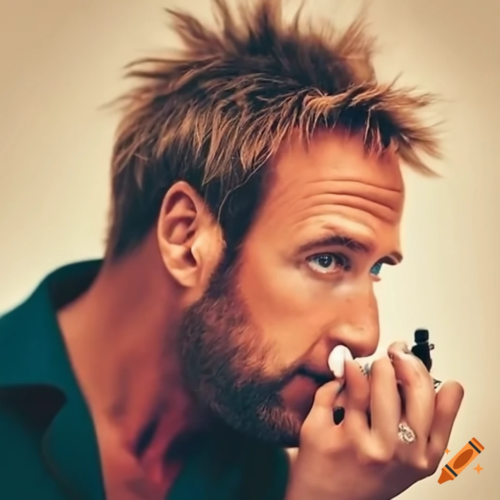 Ben fogle smelling a perfume on Craiyon