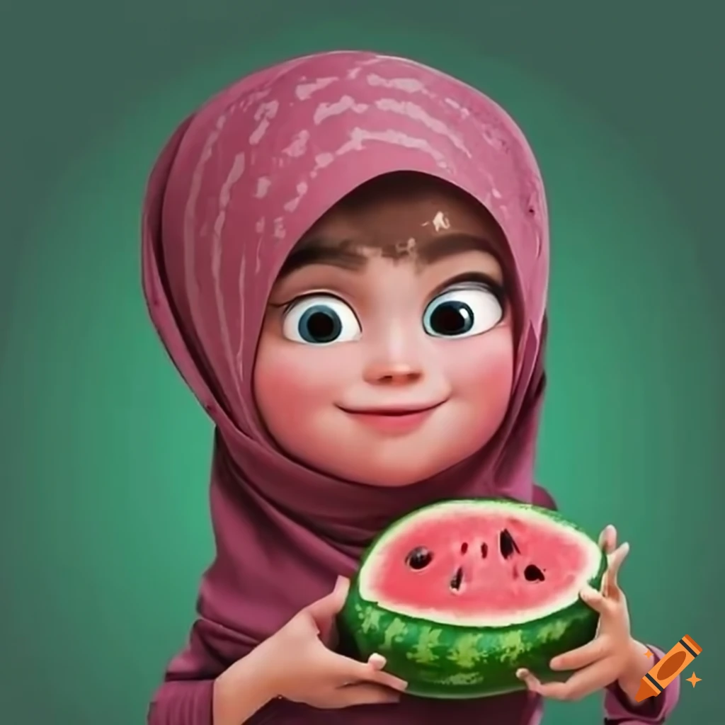 Disney pixar characters with hijab and palestinian flag