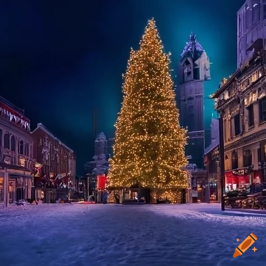 Christmas cityscape