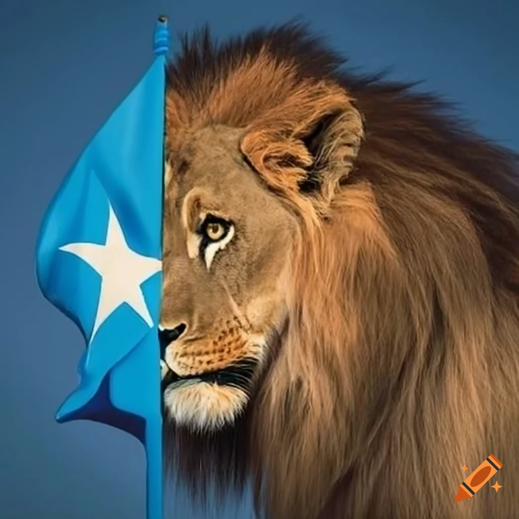 Somali soldier holding the somali flag on Craiyon