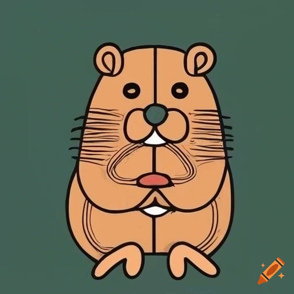 Surreal folk art of minimalist beaver faces