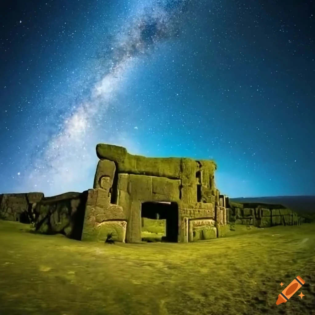 Vintage 1970's liminal slides of abstract ancient megalithic ruins with ...