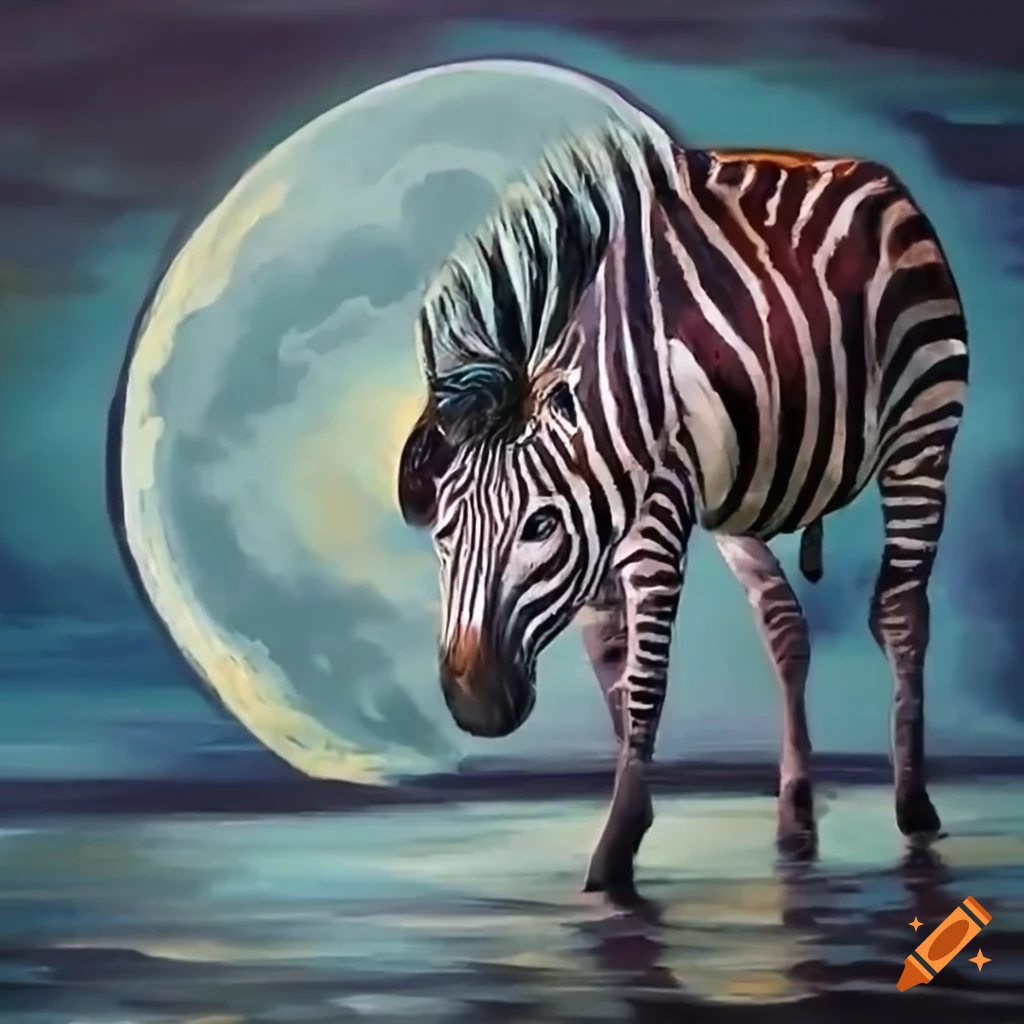 Grazing deer in moonlit desert landscape on Craiyon