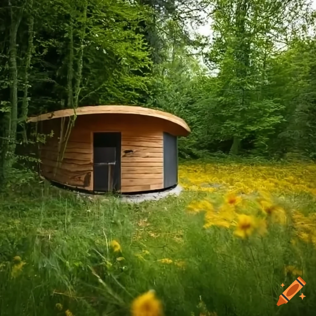 Woodland pods in wildflower meadows for mental health counselling on ...