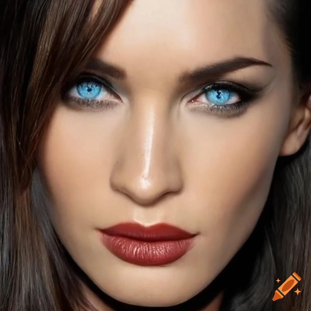 Close-up photo of a beautiful woman with alluring features on Craiyon