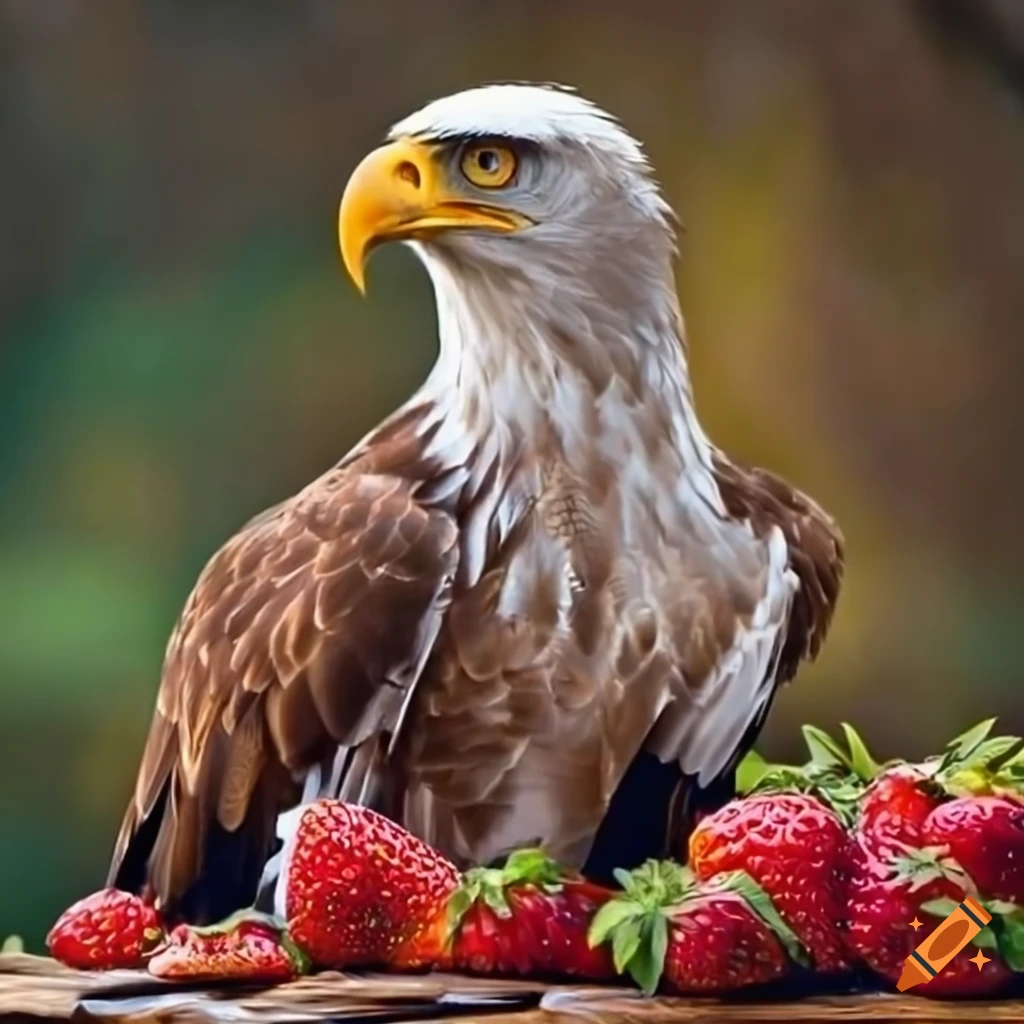 Eagle in a pickle jar filled with juice on Craiyon