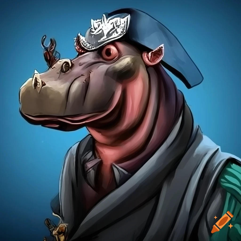 Vibrant hot pink hippo on Craiyon