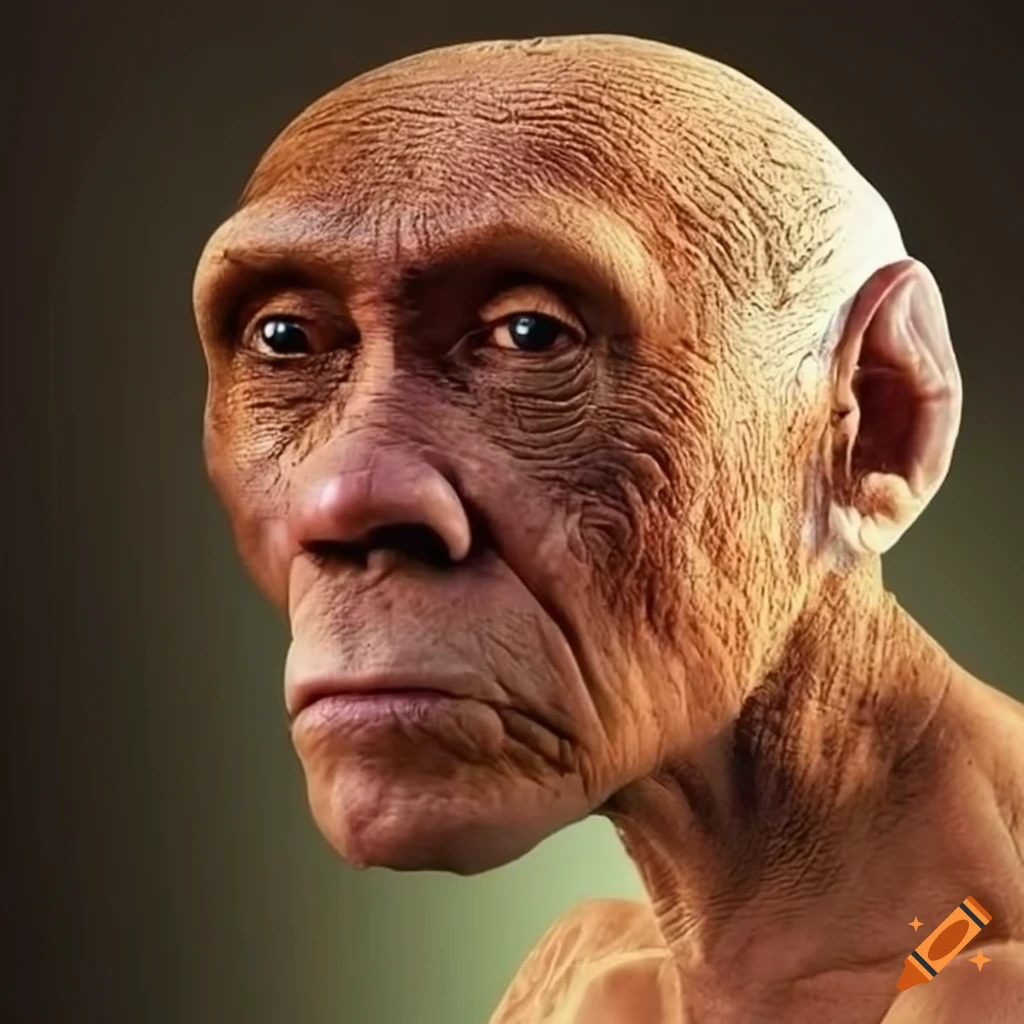 Illustration of the evolution of man on Craiyon