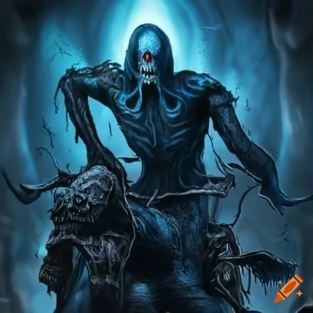 Image of a dark blue horror rider