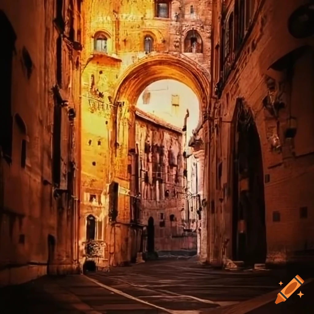 Perugia cityscape on Craiyon