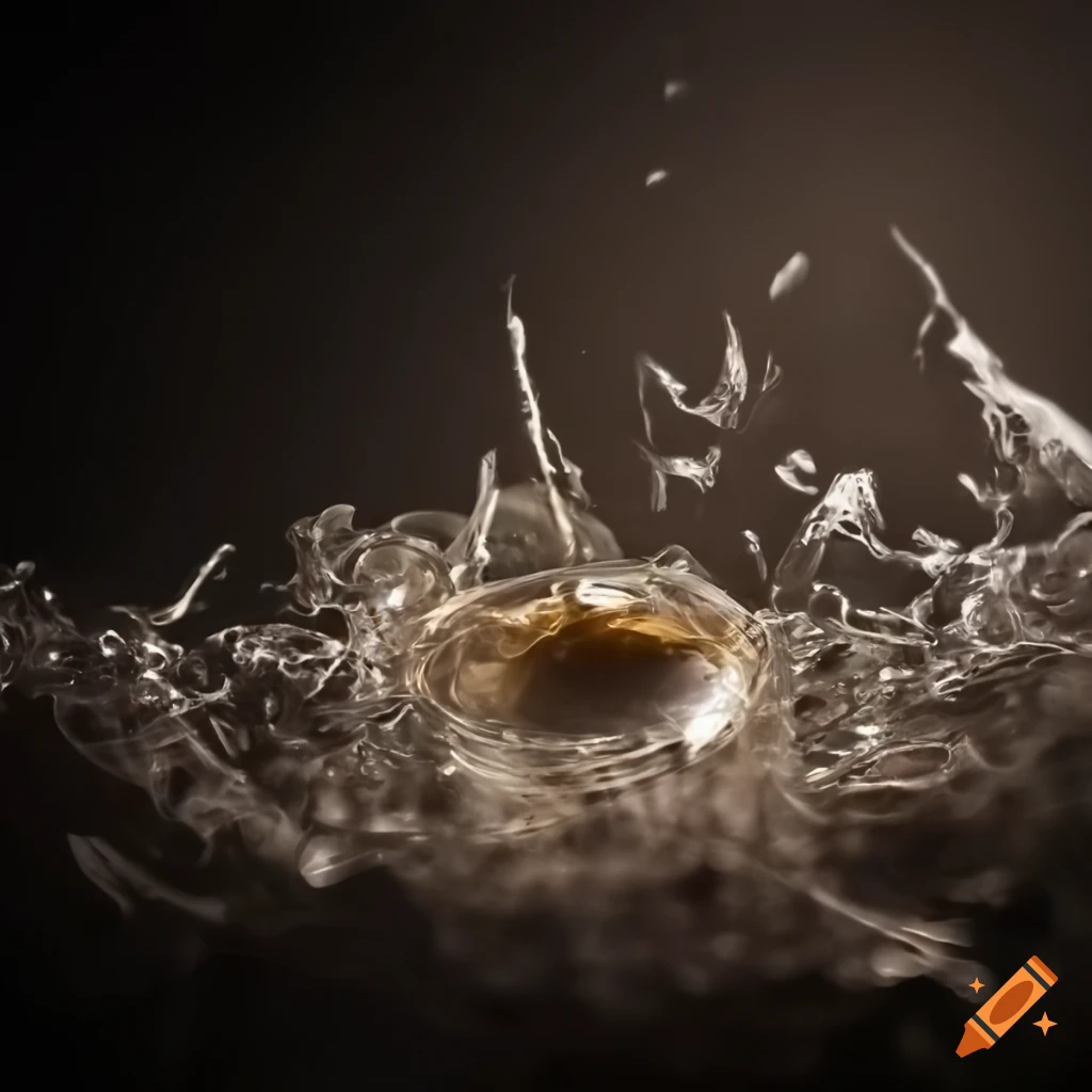 Shattered tea glass on the ground on Craiyon