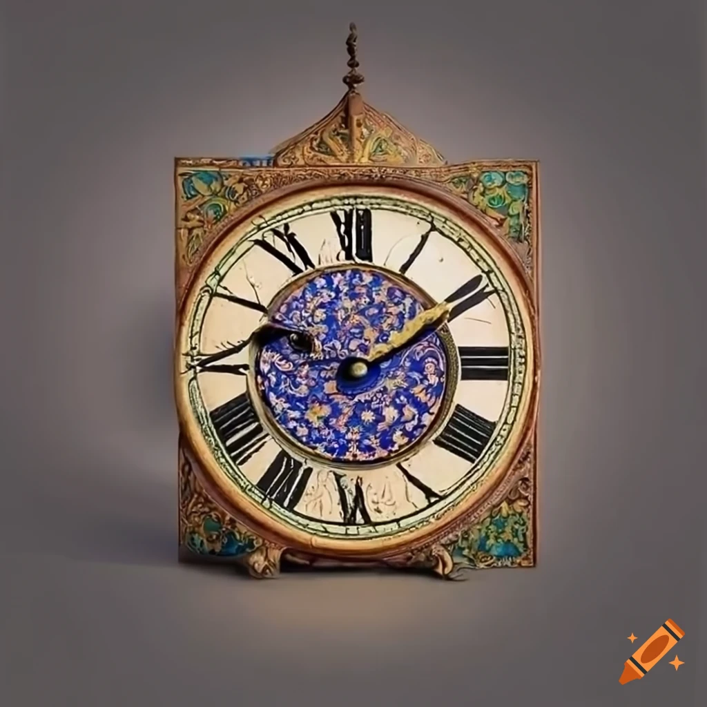 Antique clock on Craiyon