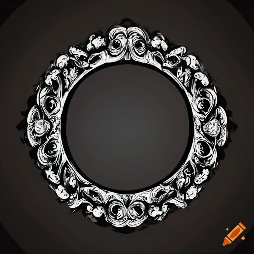 Gothic circle frame for an icon