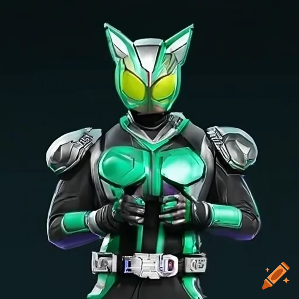 Hakaider as a mantis monster themed kamen rider on Craiyon