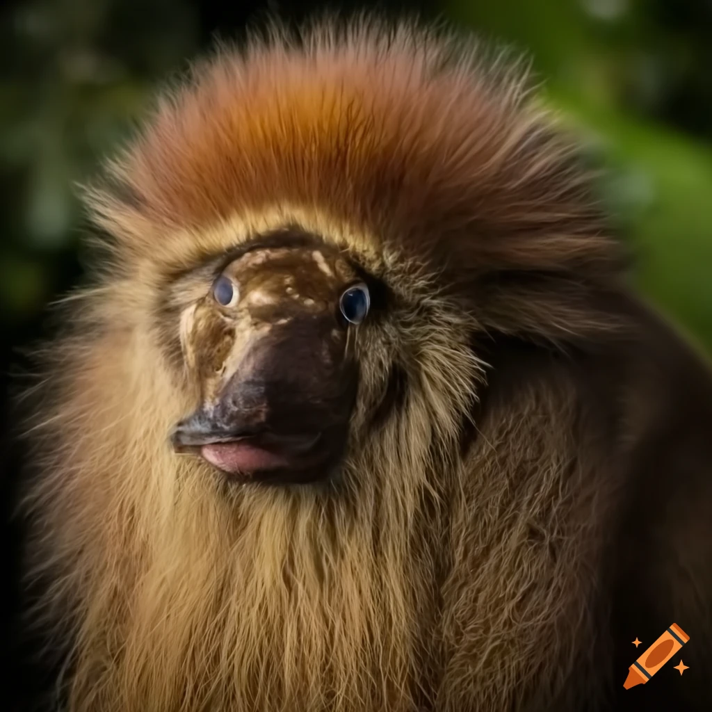 Close-up photo of a hairy pictish beast