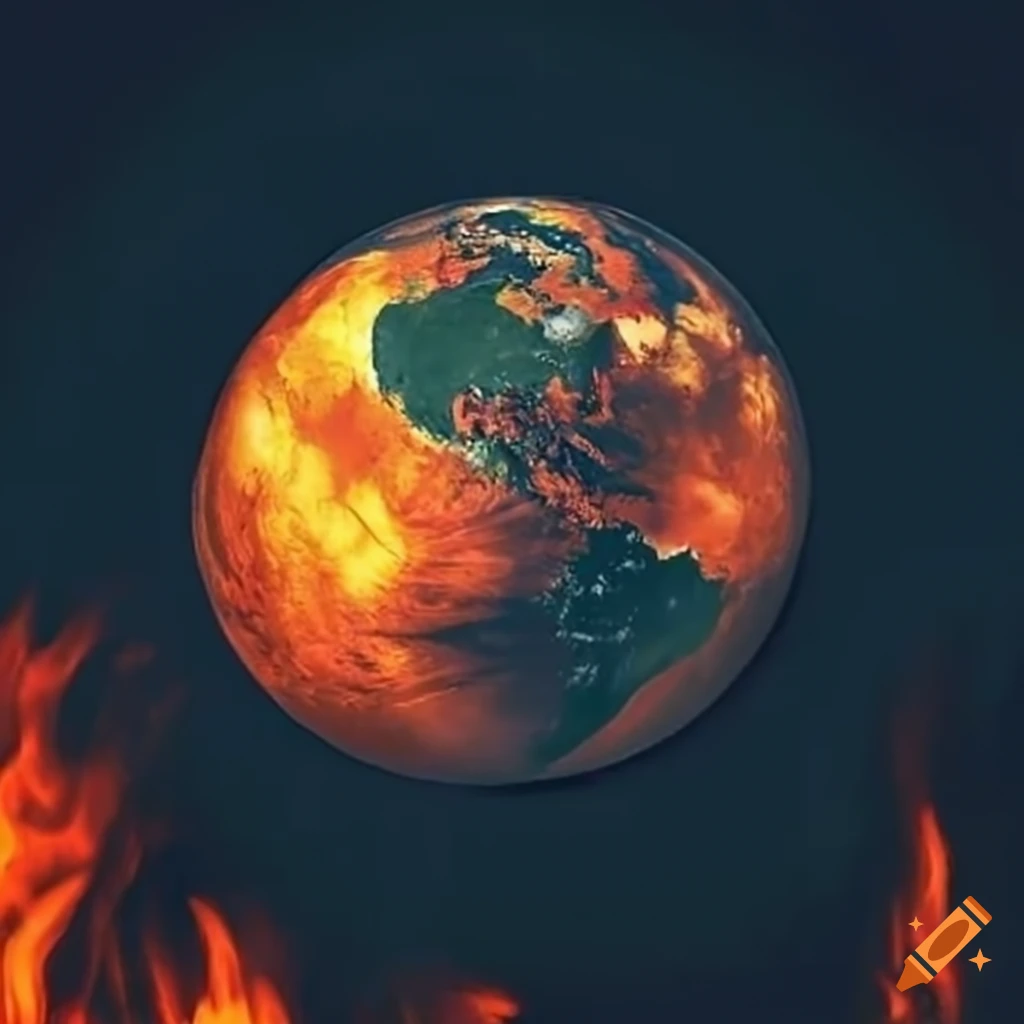 Devastated earth after a global forest fire on Craiyon