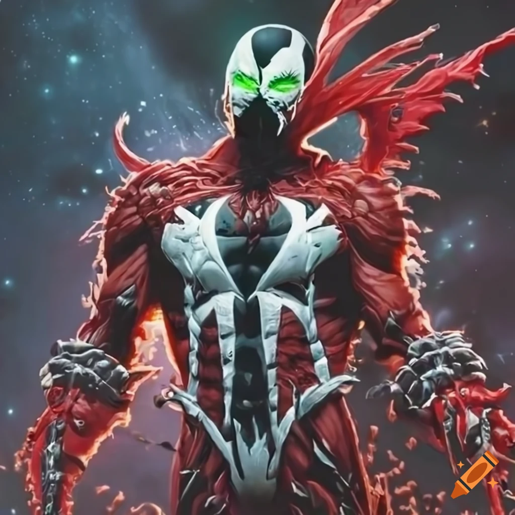 Digital art depiction of spawning in space on Craiyon