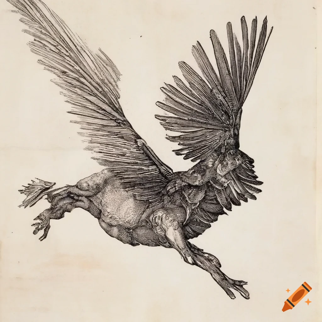 Etching of undulating skin in the air on Craiyon