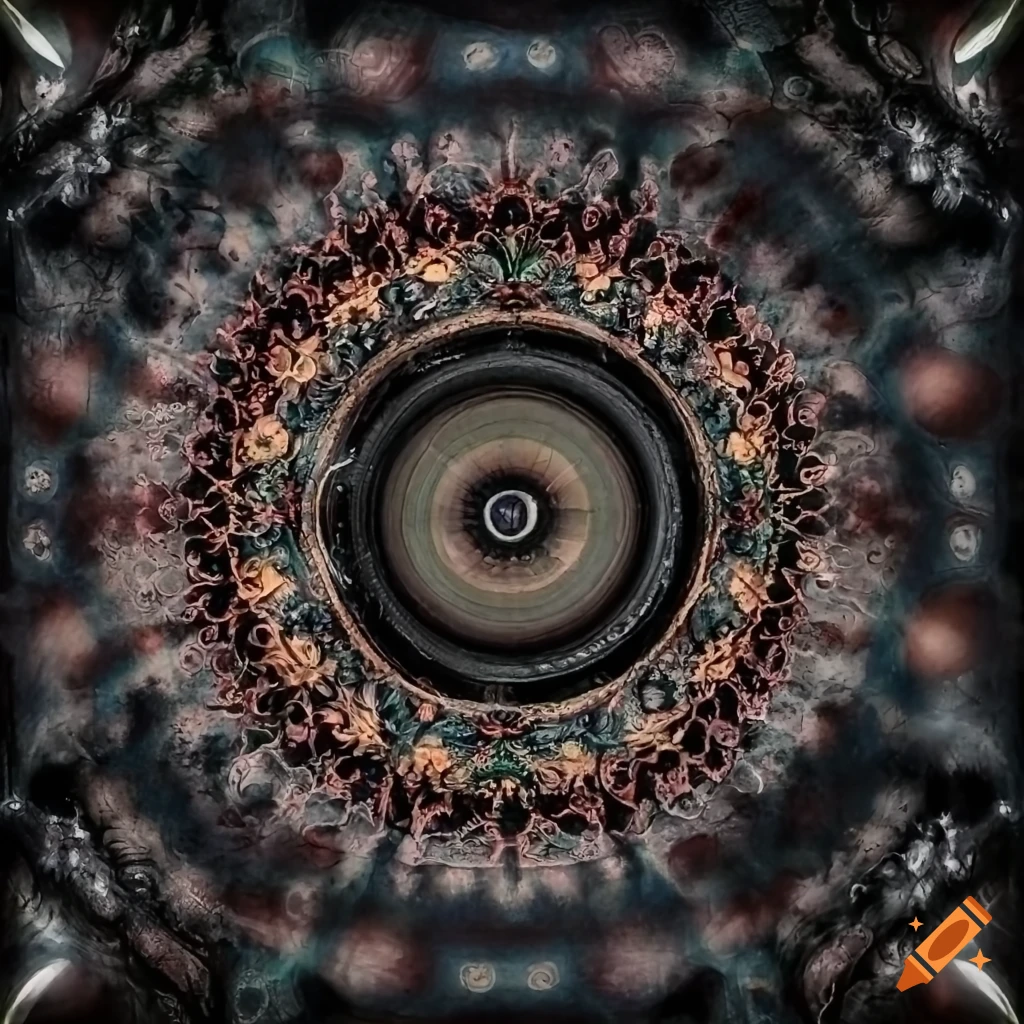 Hyperrealistic mandala made of seeds