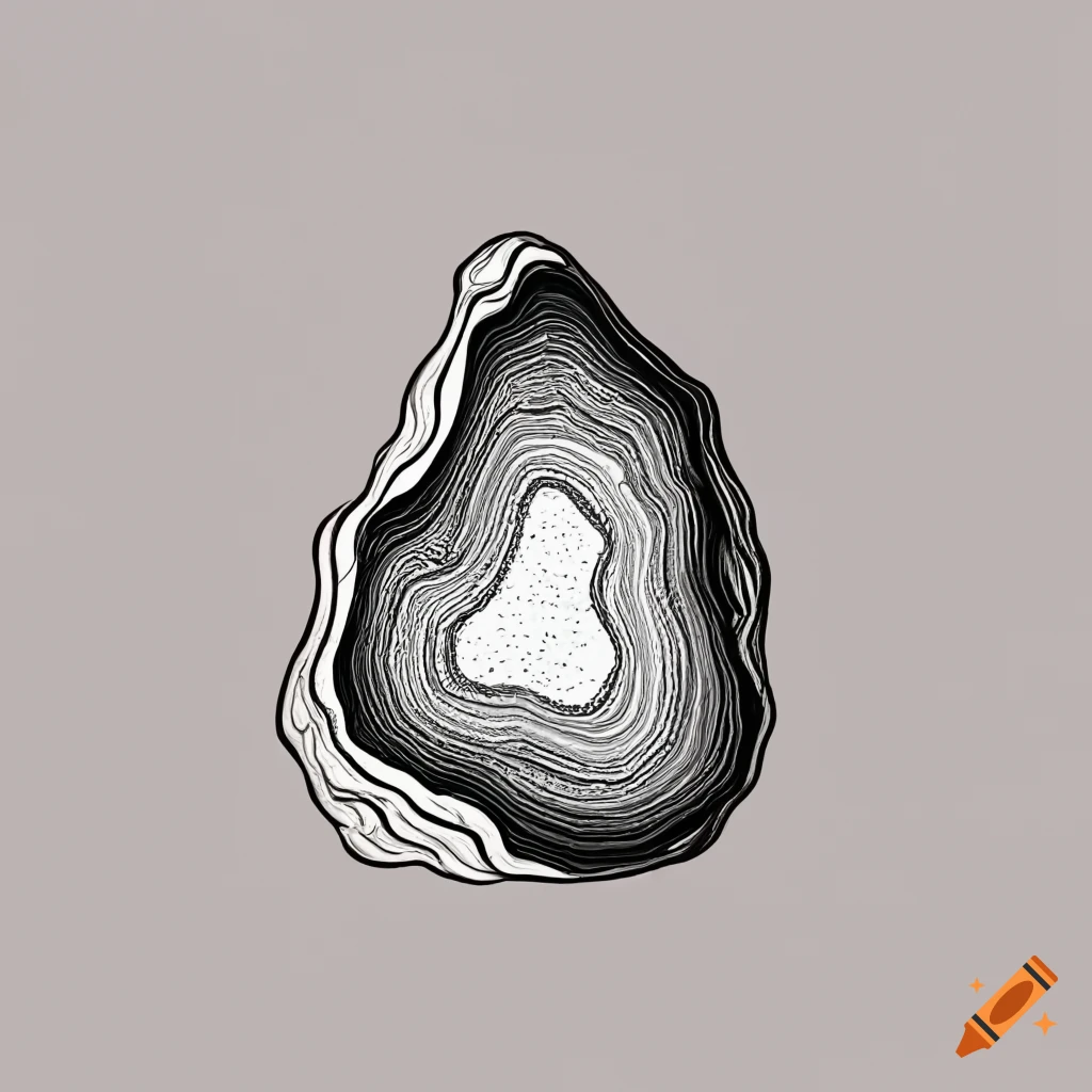 Single line drawing of geode agate with the words embracing ...