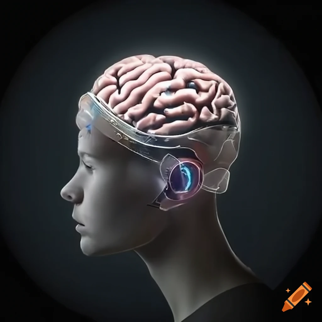 Futuristic wearable brain activity tracking earpiece design on Craiyon