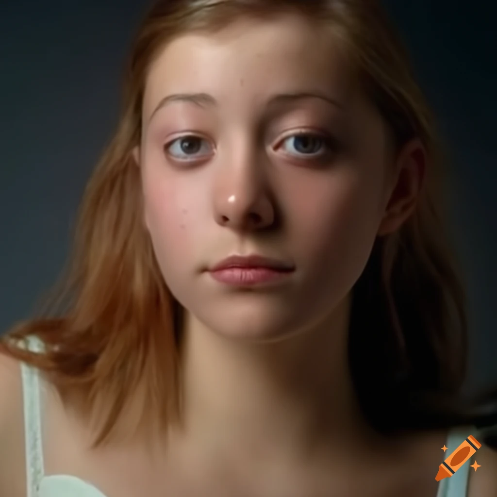 Close-up portrait of a beautiful teenager with soft features