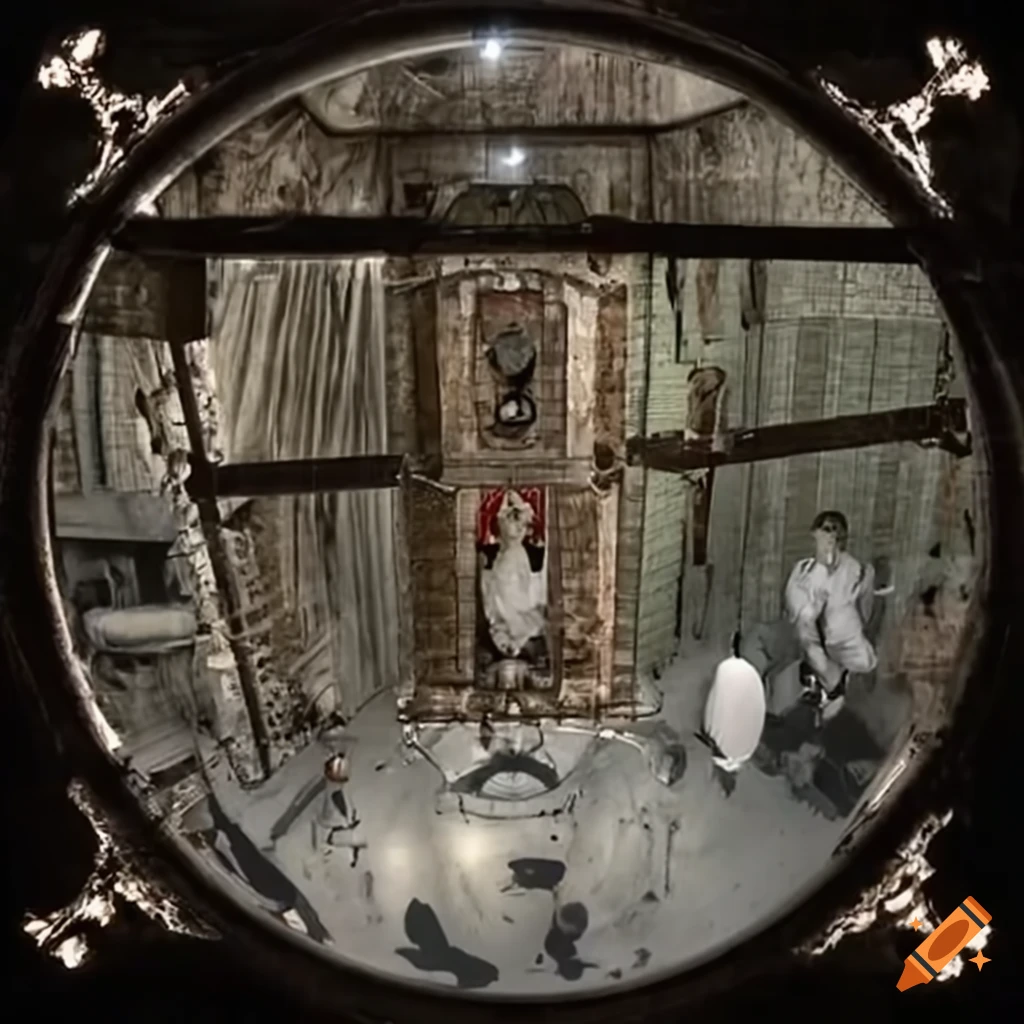 Medieval civilization in a space station on Craiyon