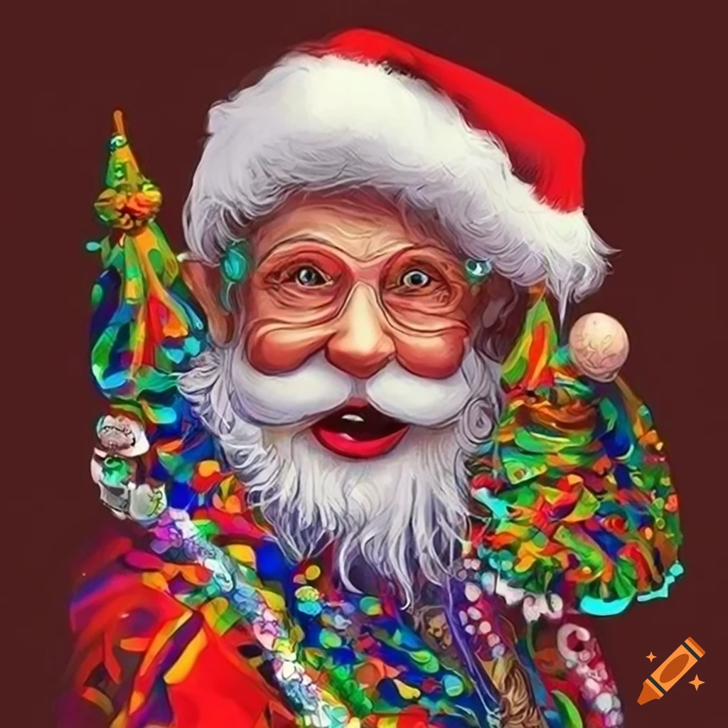 Santa claus in a pablo picasso inspired style on Craiyon