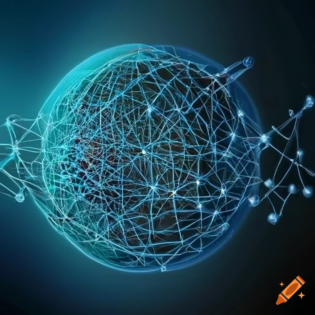 Illustration of interconnected global economies on Craiyon