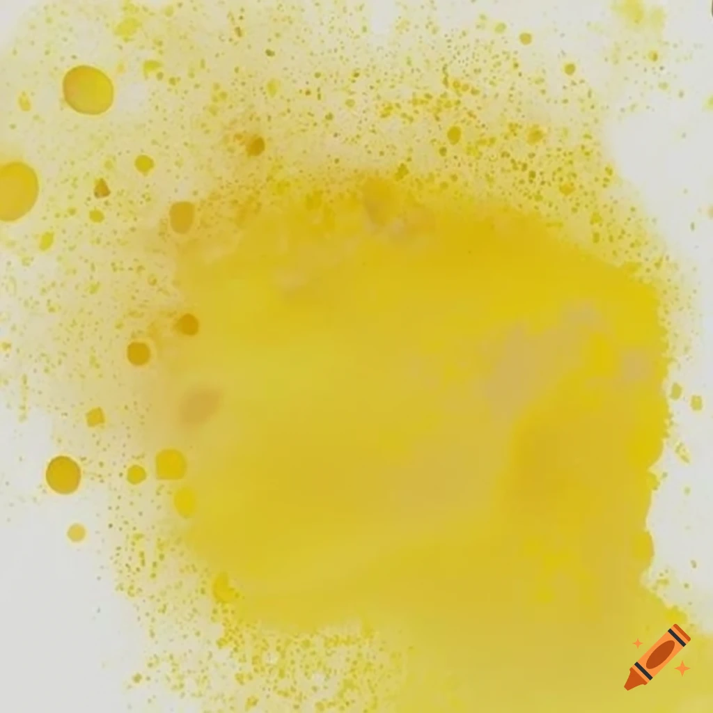 Artsy yellow blobs and stains on white background on Craiyon