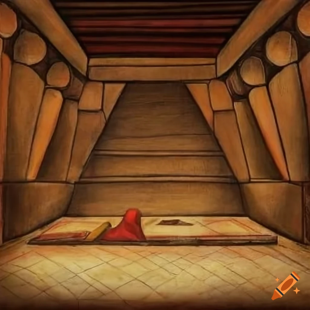 Interior of an ancient egyptian pyramid on Craiyon