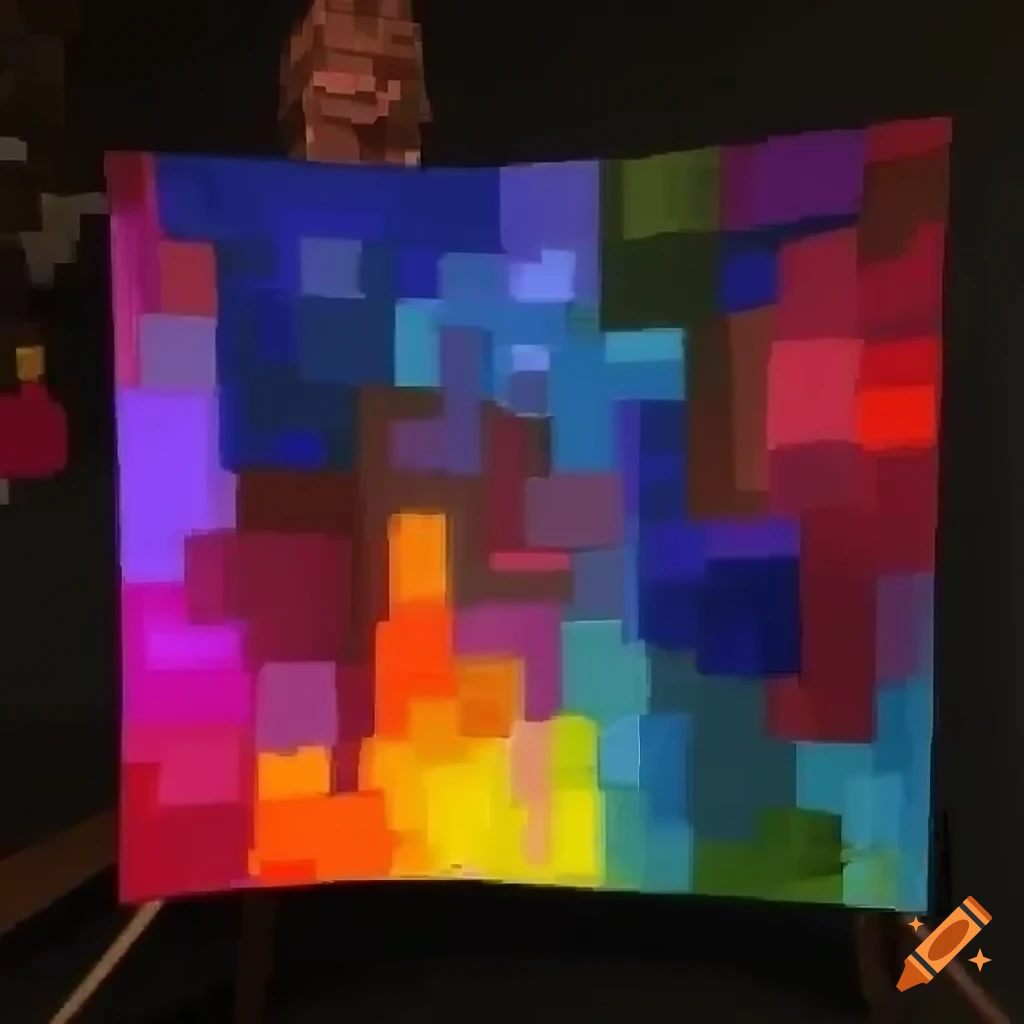 Screenshot of an immersive minecraft mod on Craiyon