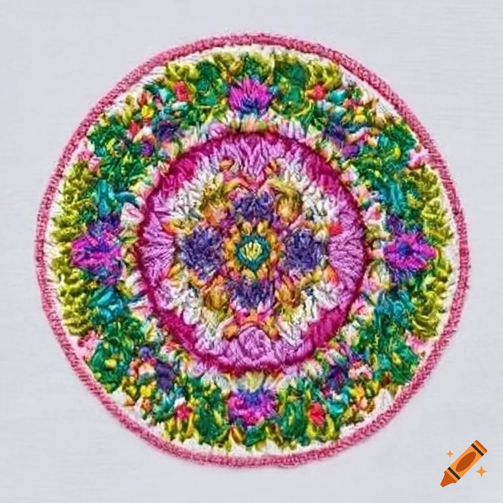 Colorful embroidery artwork