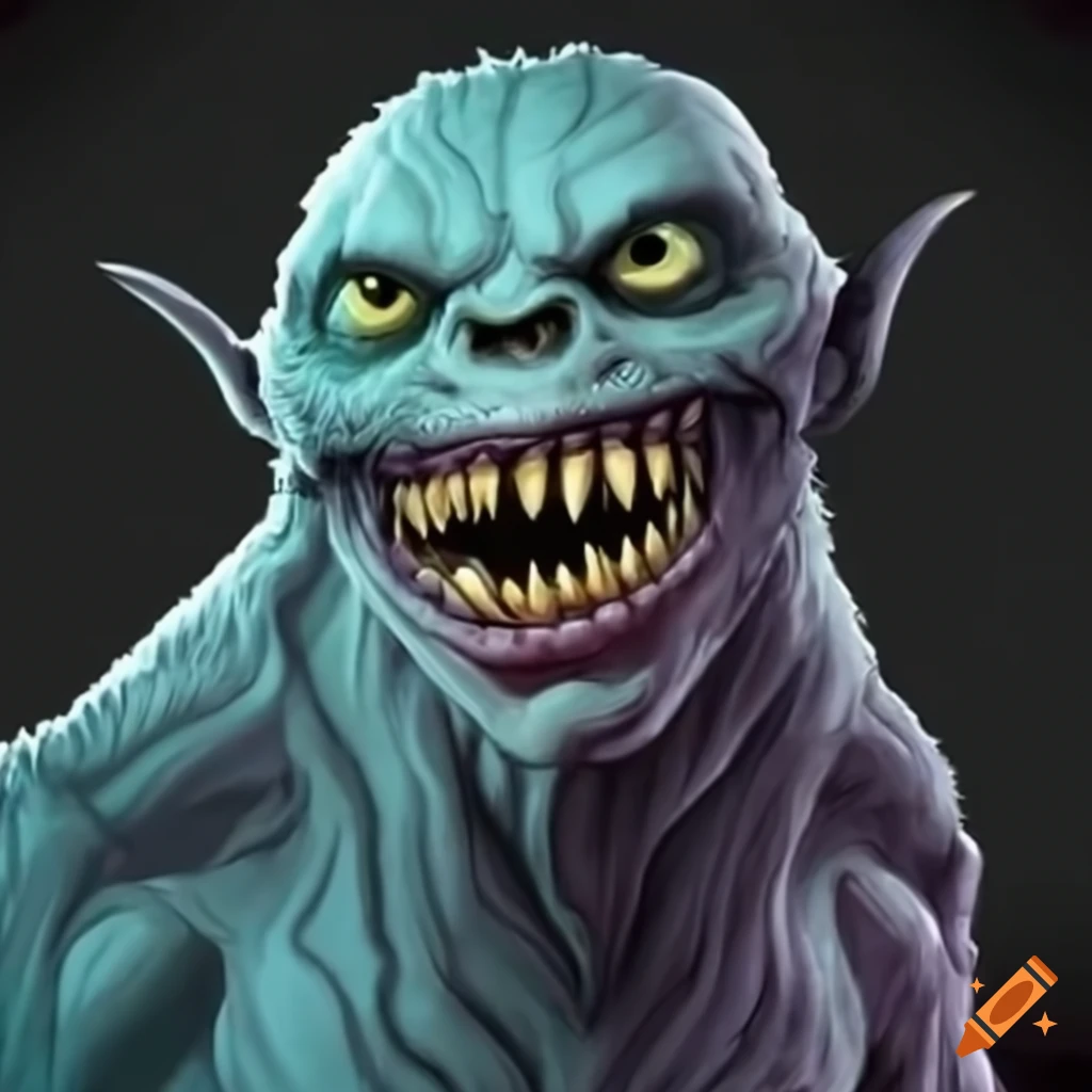 Illustration of a monster on Craiyon