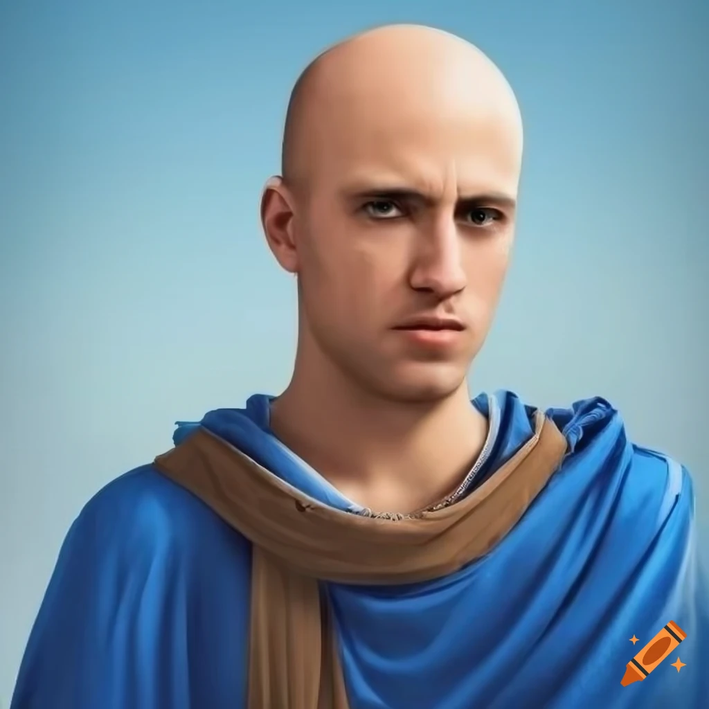 Portrait of a young male mage in ancient greece