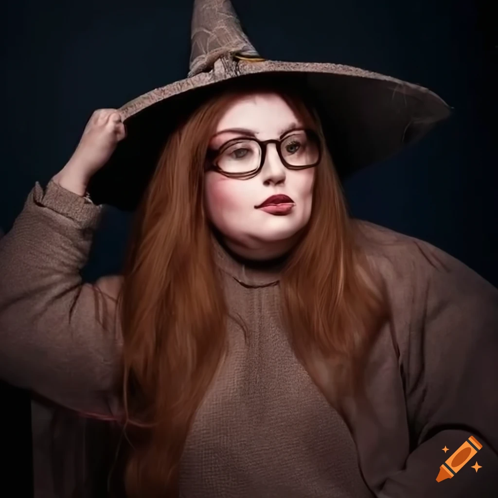 Detailed drawing of a british woman as a witch on Craiyon